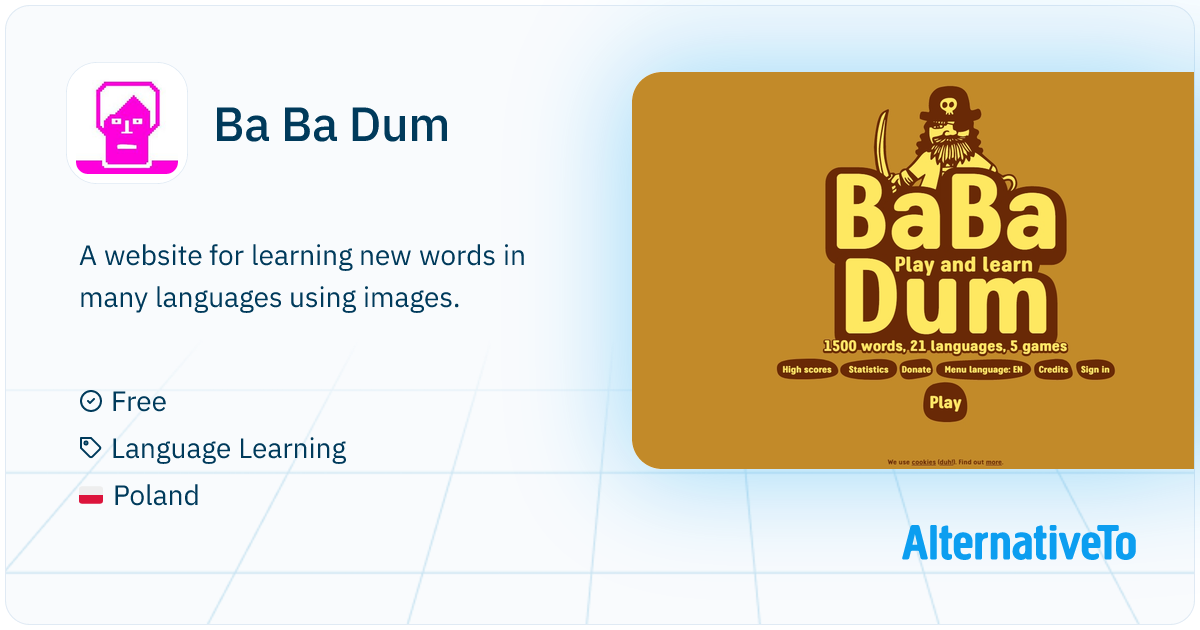 Ba Ba Dum: A website for learning new words in many languages using ...