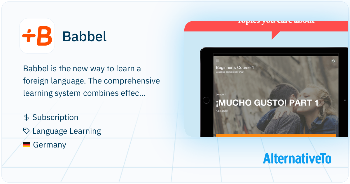 Babbel: The new way to learn a foreign language. | AlternativeTo