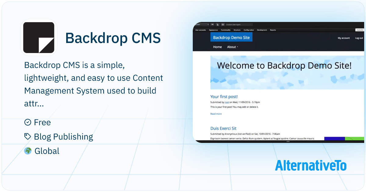 Backdrop CMS: A free and Open Source CMS for small to medium sized ...