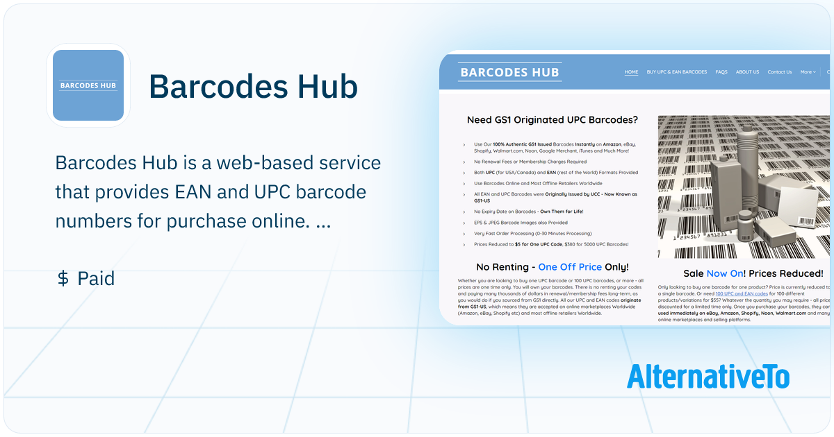 Barcodes Hub: Web-based service that provides | AlternativeTo