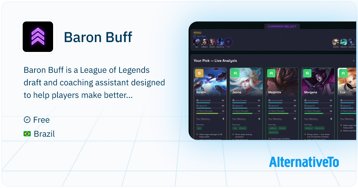 Baron Buff: League of Legends draft and coaching assistant that helps ...