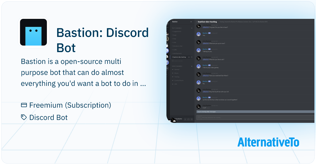 Bastion: Discord Bot: Bastion is a open-source multi purpose bot that ...