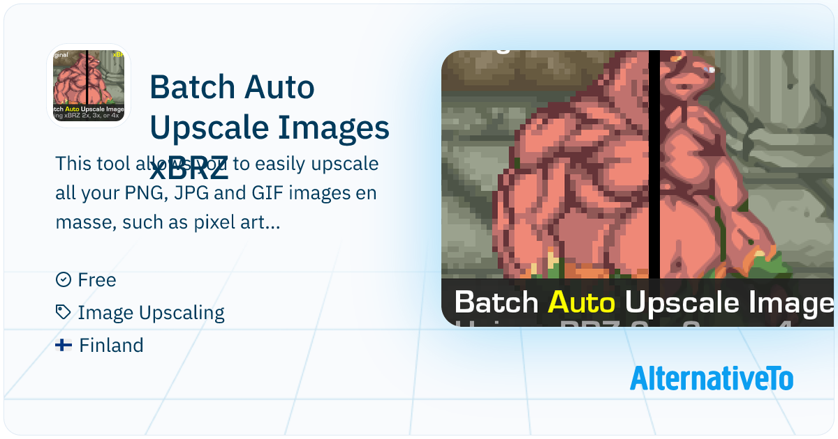 Batch Auto Upscale Images xBRZ: This tool allows you to easily upscale ...