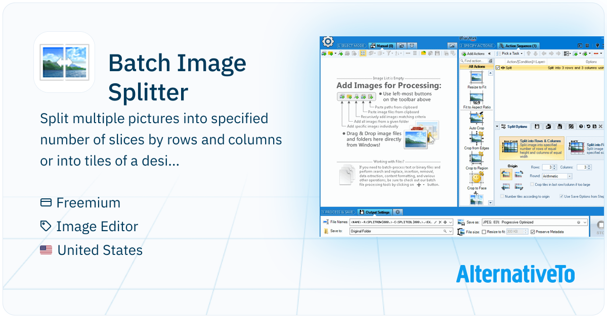 Batch Image Splitter: Split multiple pictures into specified number of ...