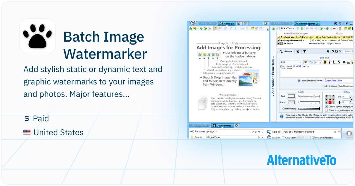 Batch Image Watermarker: Add stylish static or dynamic text and graphic ...