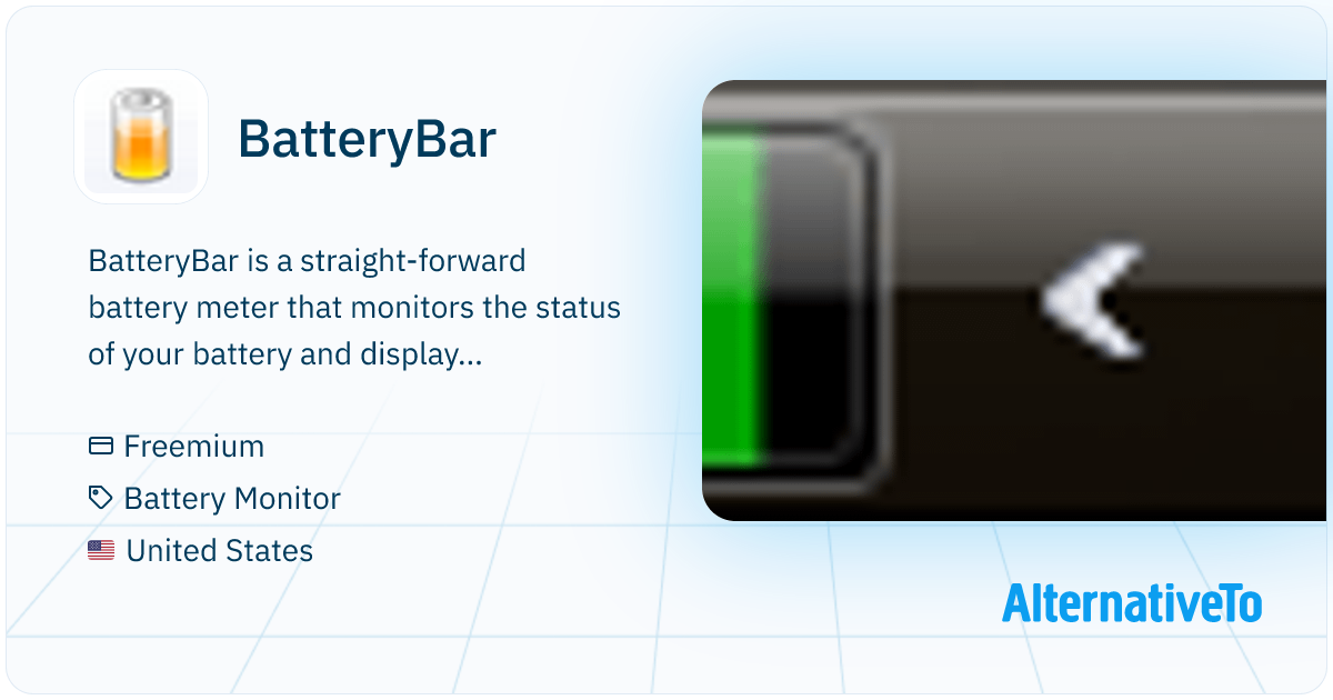 BatteryBar: Straight-forward battery meter | AlternativeTo