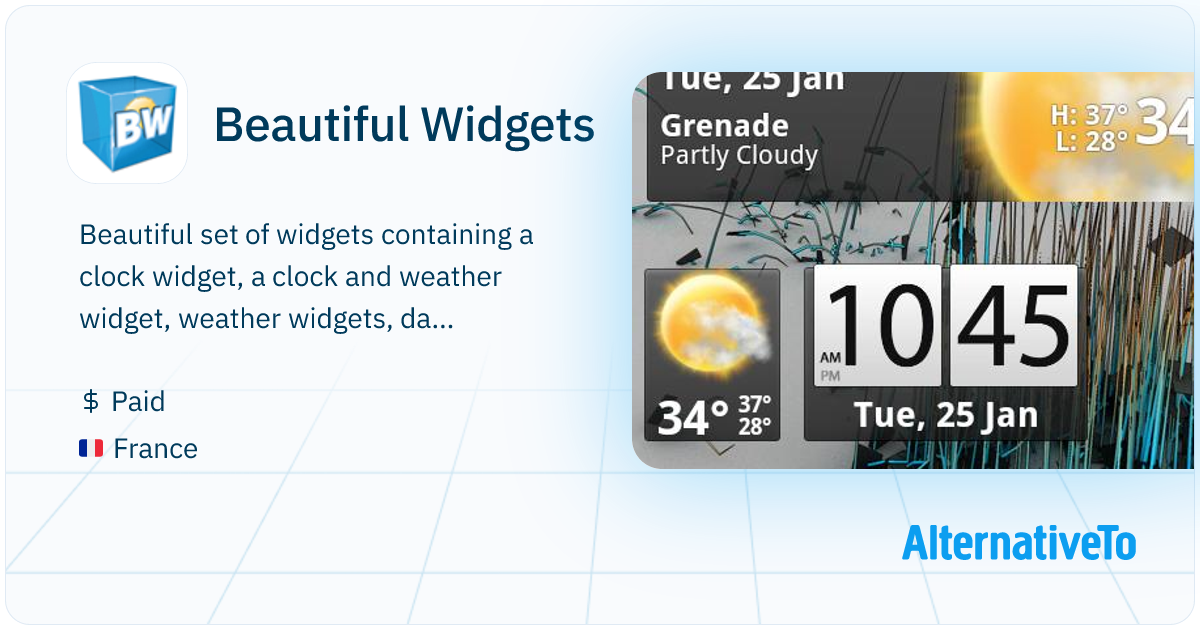 Beautiful Widgets: Beautiful set of widgets containing a clock ...
