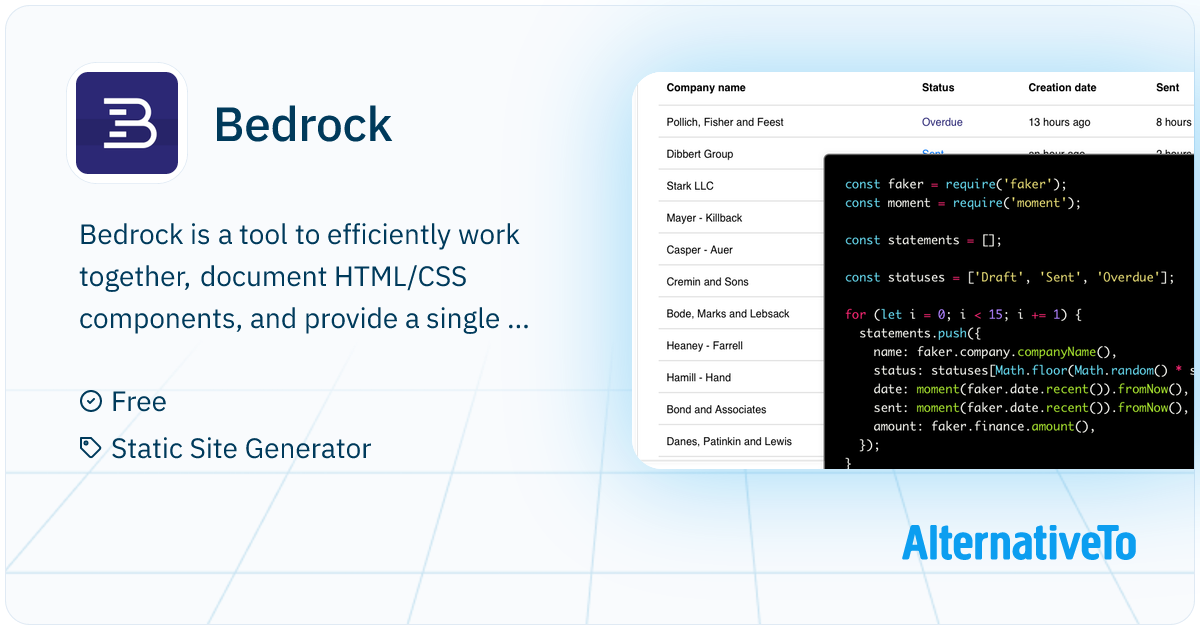 Bedrock: Tool to efficiently work together, document HTML/CSS ...