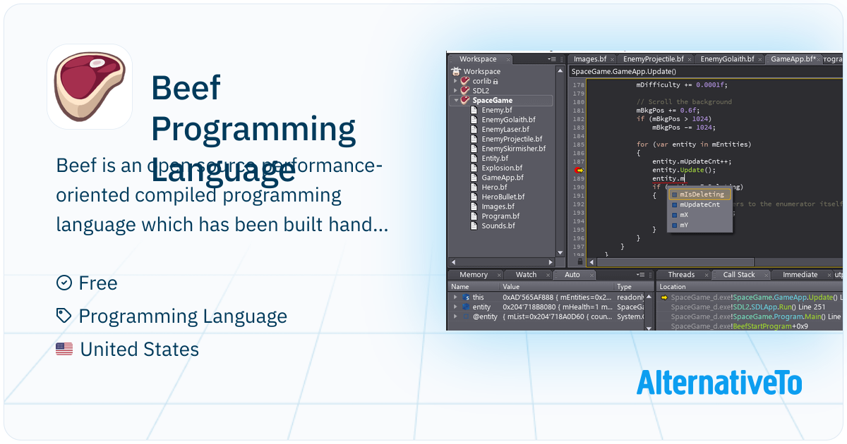 Beef Programming Language: Beef is an open source performance-oriented ...