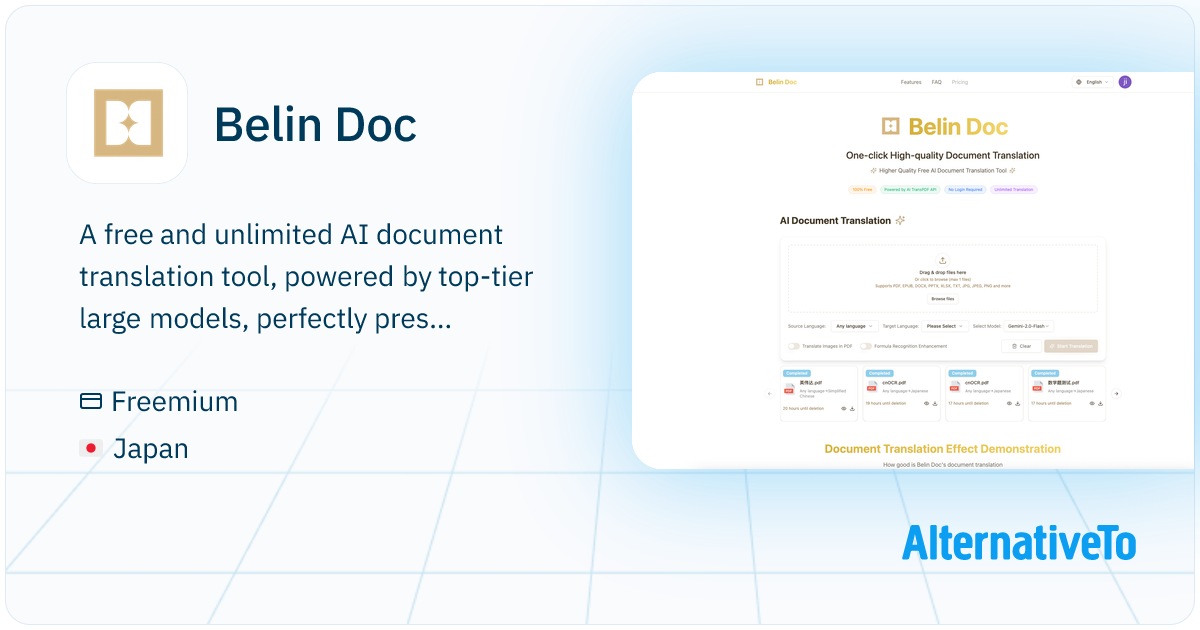 Belin Doc: Free AI Document Translator | PDF, DOCX, EPUB Support ...