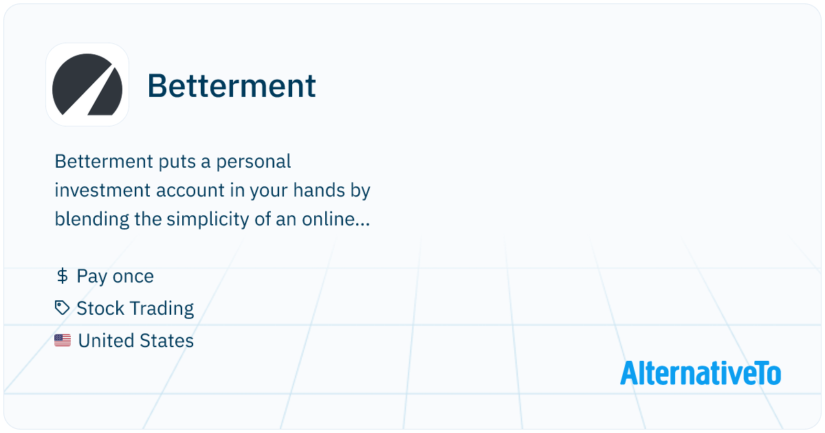 Betterment: Puts a personal investment account in | AlternativeTo