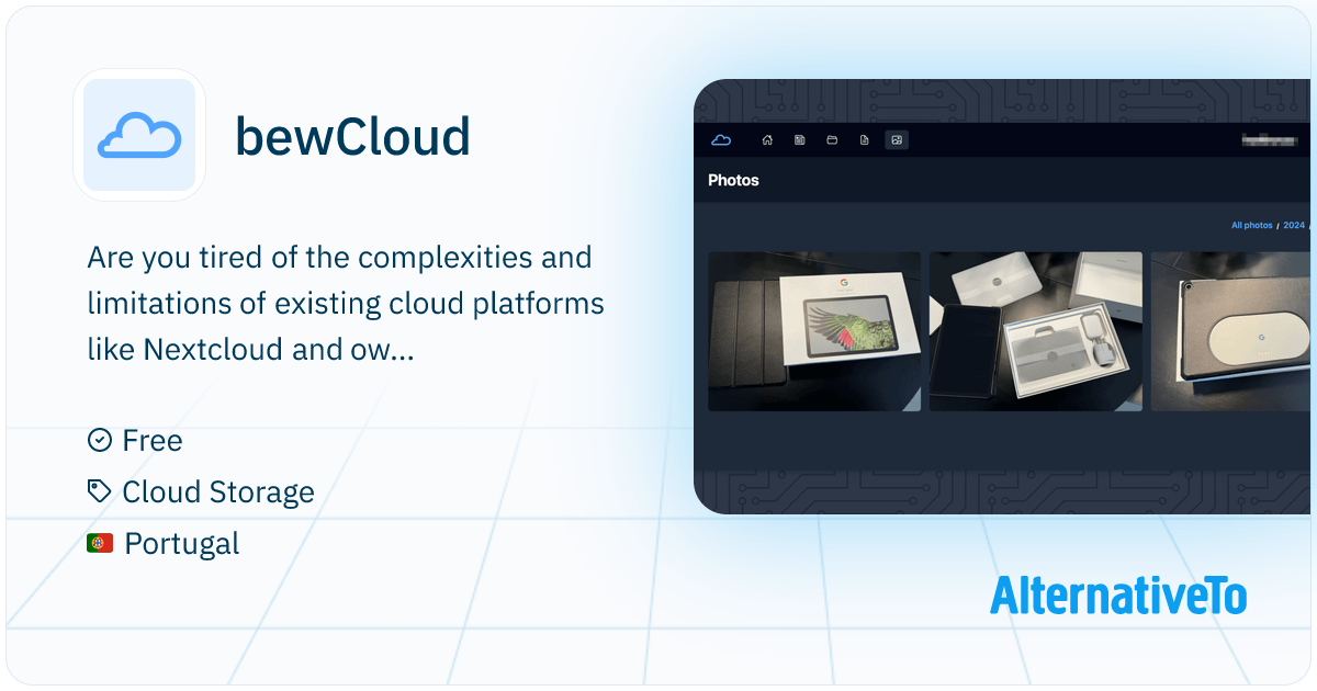 bewCloud: Self-hosted open-source cloud storage with WebDAV support ...
