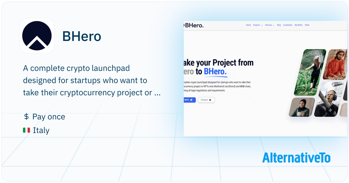 BHero: A complete crypto launchpad designed for startups | AlternativeTo