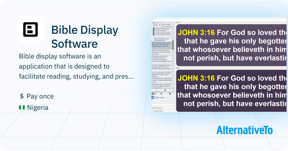 Bible Display Software: This is a software for Church presentation and ...