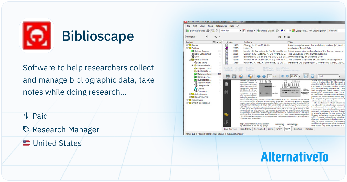 Biblioscape: Software to help researchers collect and manage ...