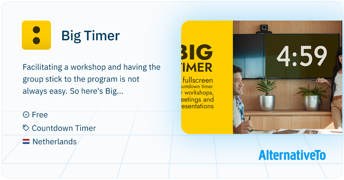 Big Timer: Fullscreen countdown timer for workshops, presentations and ...
