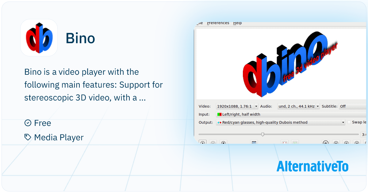 Bino: Video player with the following main | AlternativeTo