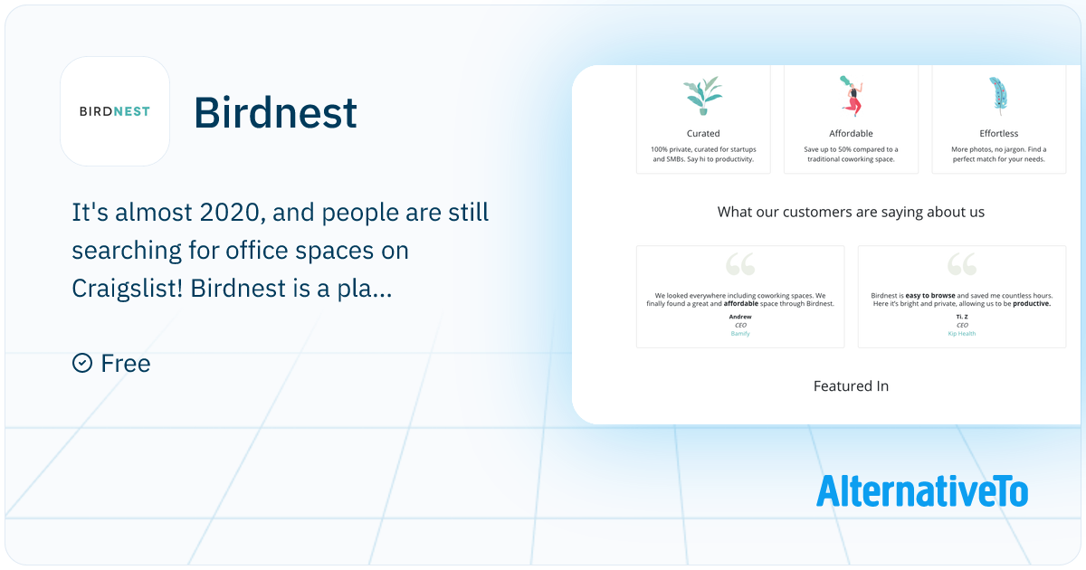 Birdnest: Online marketplace for startups and small businesses to ...