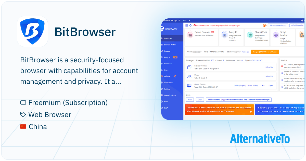 BitBrowser: Security-focused browser with | AlternativeTo