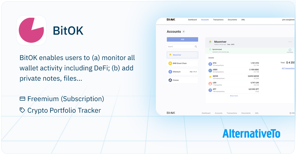 BitOK: Crypto portfolio tracker with AML and Tax perks | AlternativeTo