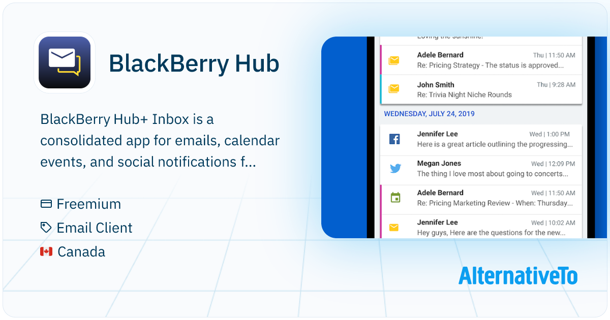 BlackBerry Hub: App that gathers all your emails, instant messages ...