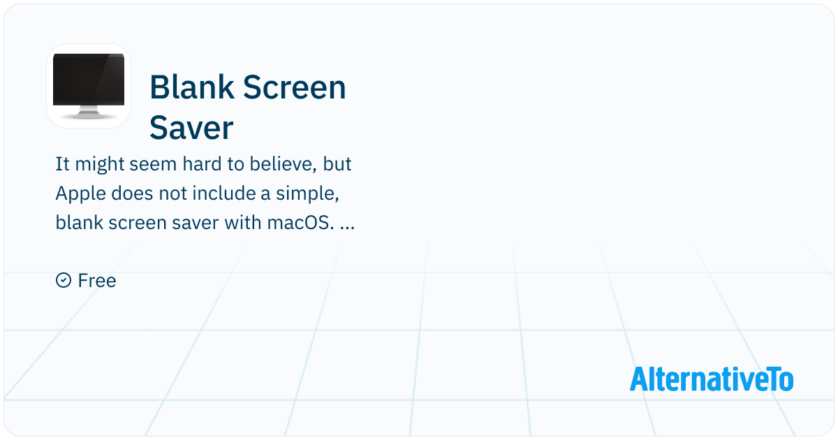 Blank Screen Saver: It might seem hard to believe, but Apple does not ...