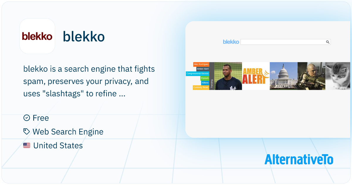 blekko: Search engine that fights spam | AlternativeTo