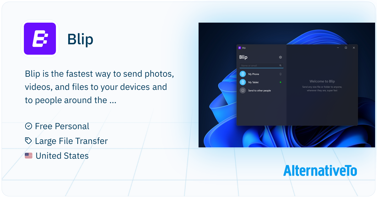 Blip: Send anything in a click. Blip lets you send any size files and ...