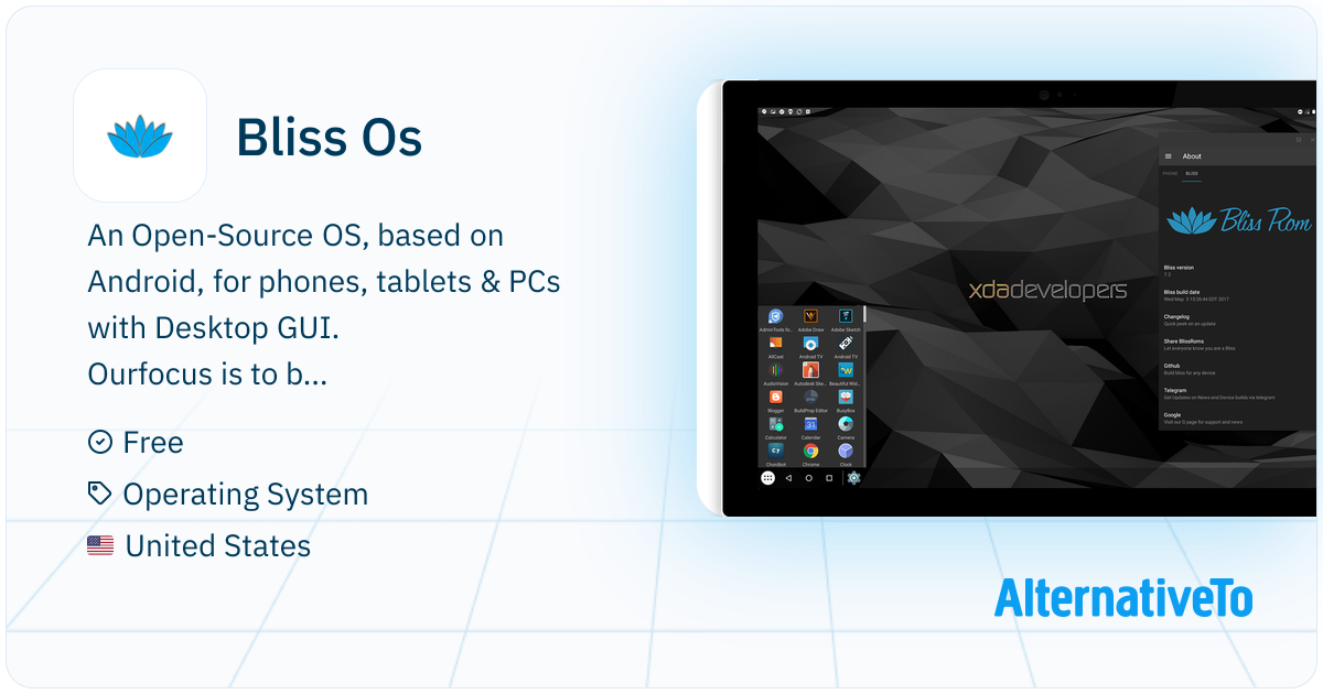 Bliss Os: An Open-Source OS, based on Android, for phones, tablets ...