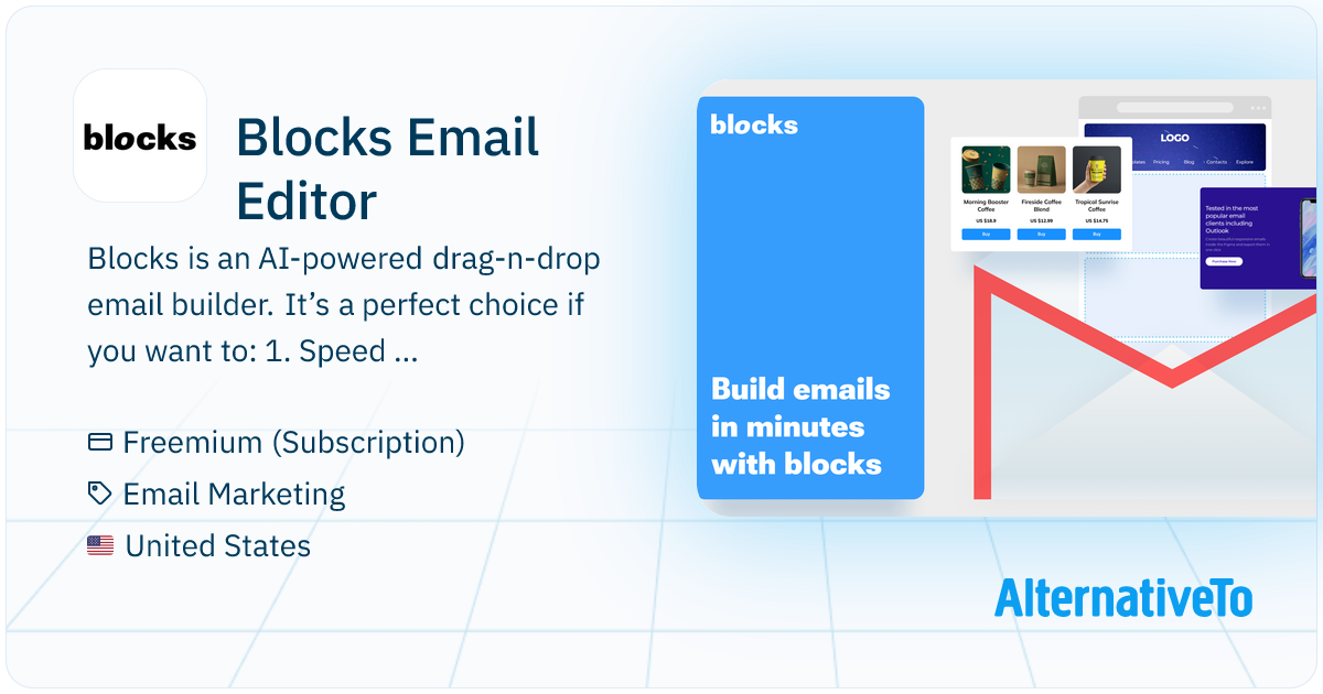 Blocks Email Editor: Blocks is an AI-powered drag-n-drop email builder ...