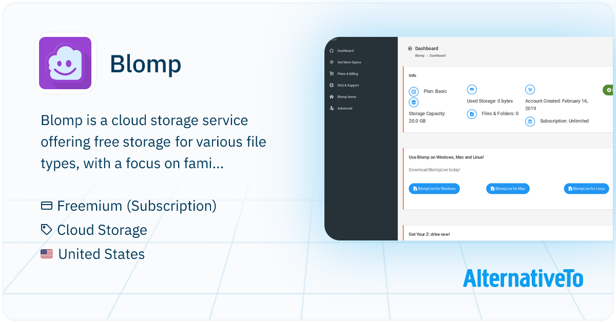 Blomp: Free cloud storage with sharing, backup, family focus, up to 2TB ...