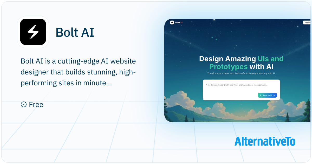 Bolt AI: Cutting-edge AI website designer that builds stunning, high ...