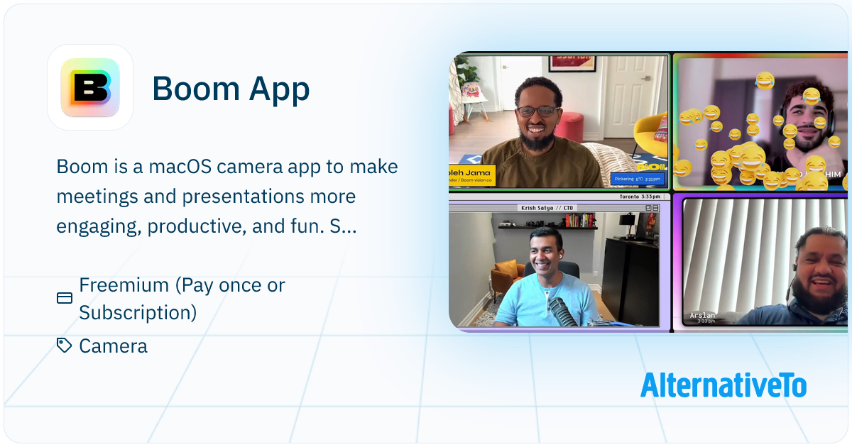 Boom App: Boom is a macOS camera app to make meetings and presentations ...
