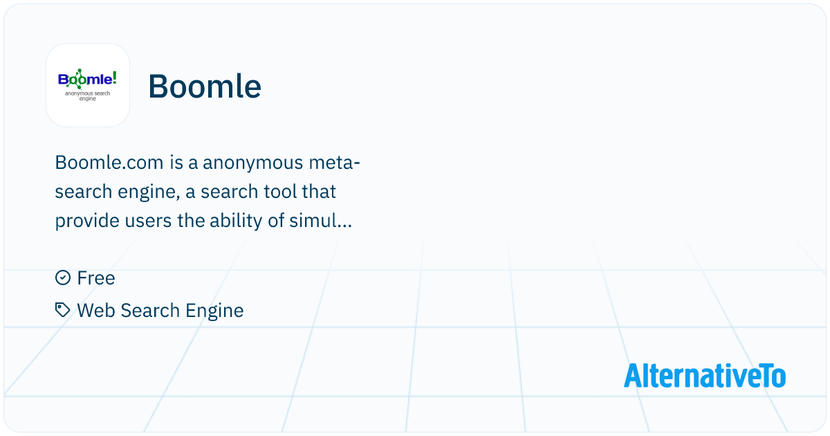 Boomle: Anonymous meta-search engine | AlternativeTo