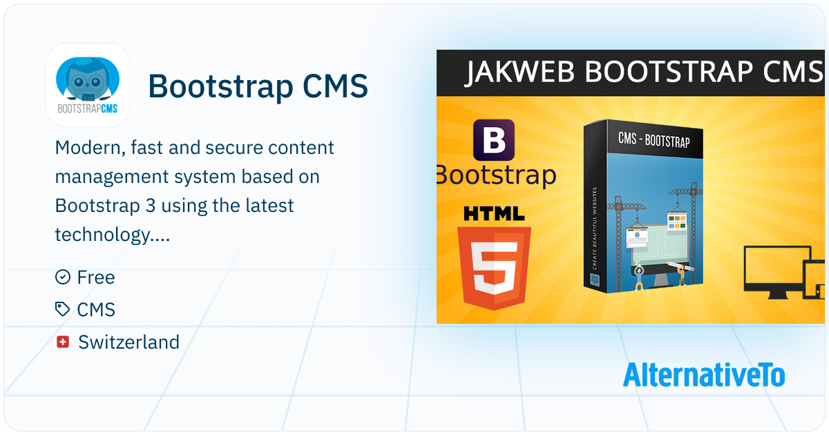 Bootstrap CMS: Modern, open source, fast and secure content management ...
