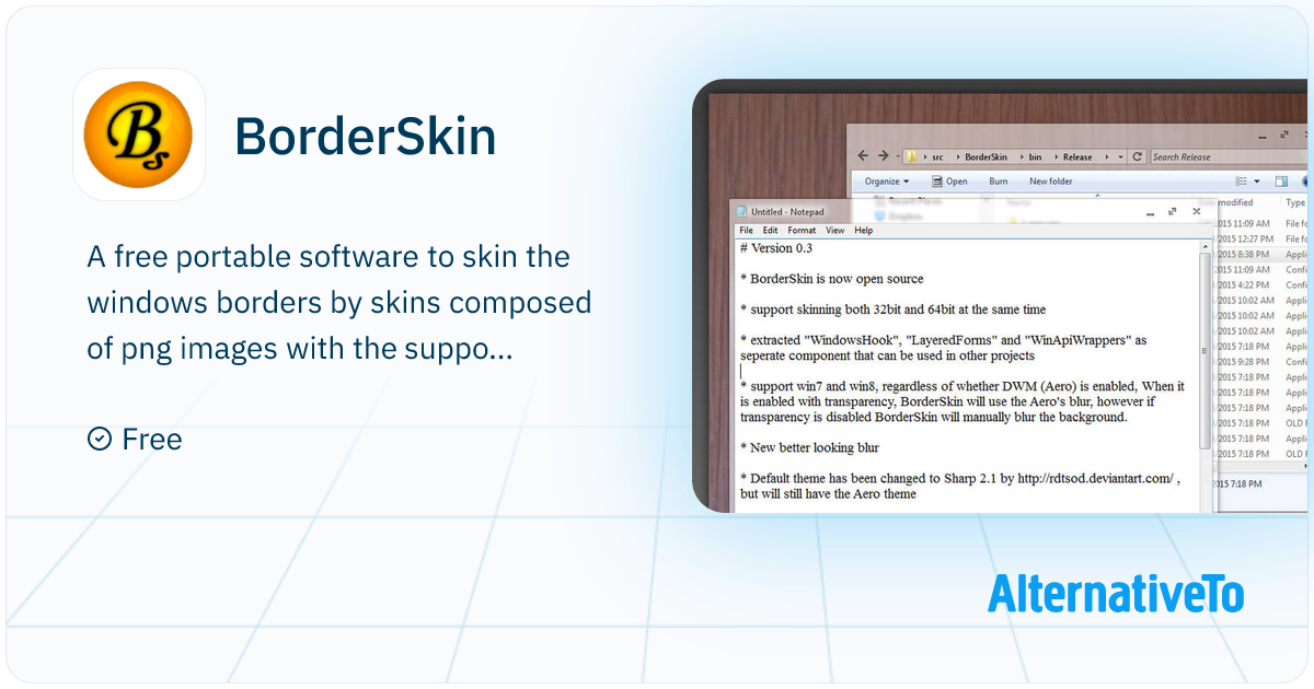 BorderSkin: A free portable software to skin the windows borders by ...