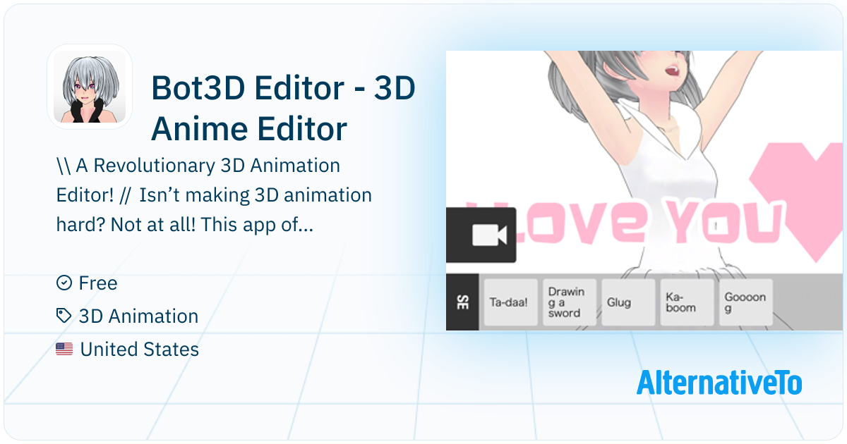 Bot3D Editor - 3D Anime Editor: An app that makes creating 3D ...