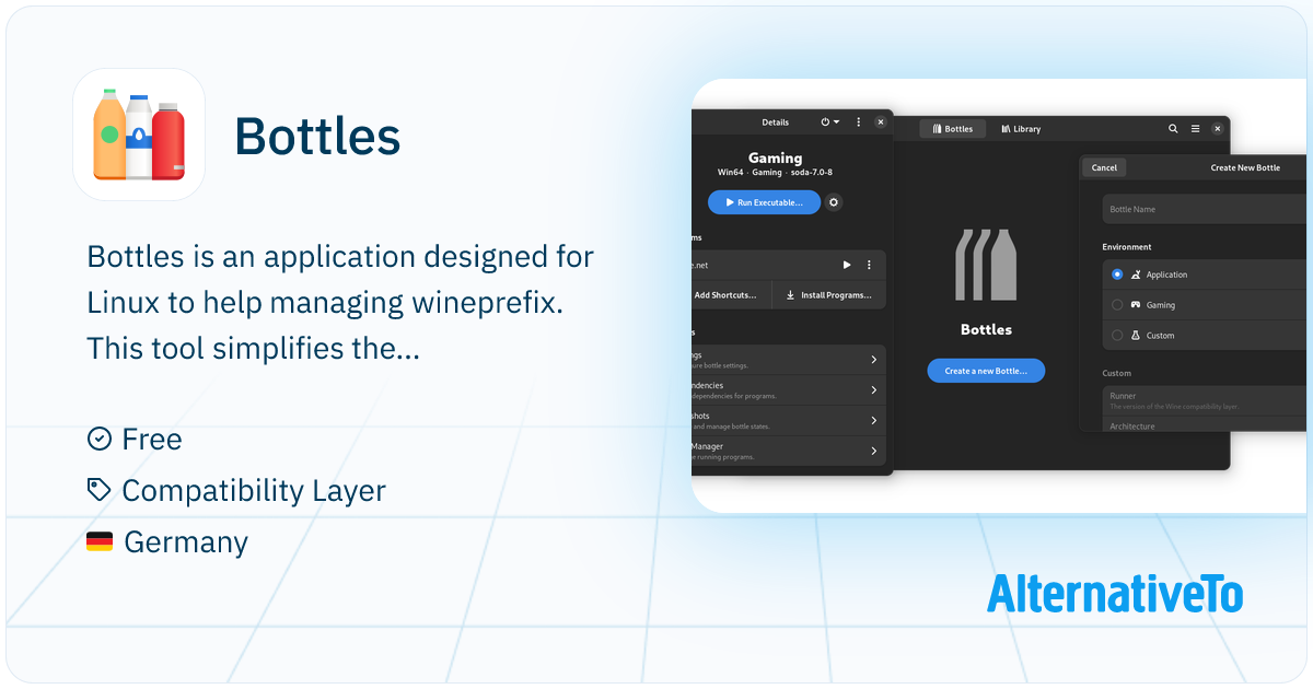 Bottles: Application designed for Linux to | AlternativeTo