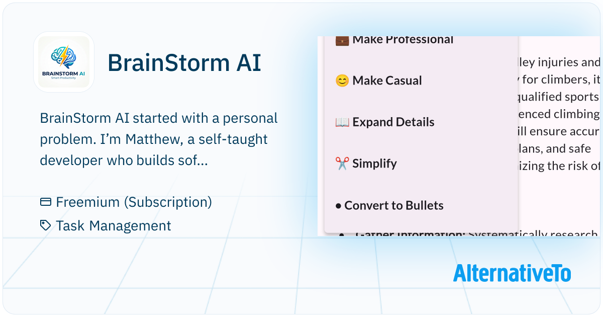 BrainStorm AI: The first AI-native productivity platform designed to ...