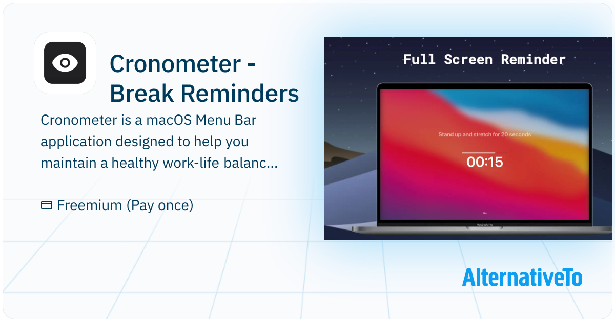 Cronometer - Break Reminders: Build healthy habit with break reminders ...