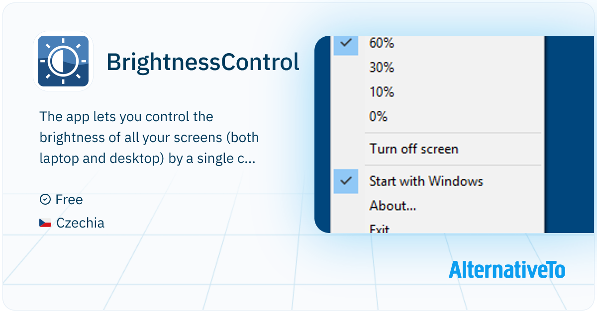 BrightnessControl: Tiny tray-icon app enabling you to control ...
