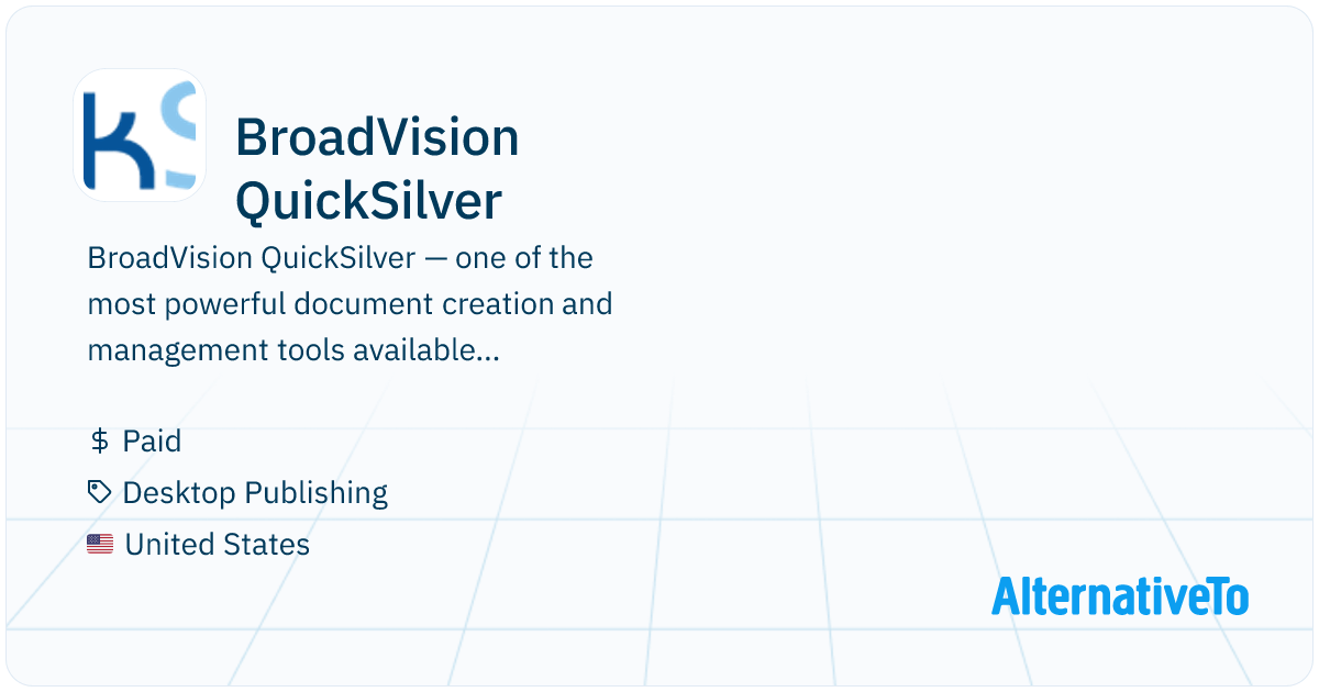 BroadVision QuickSilver: Enables businesses to create and publish ...