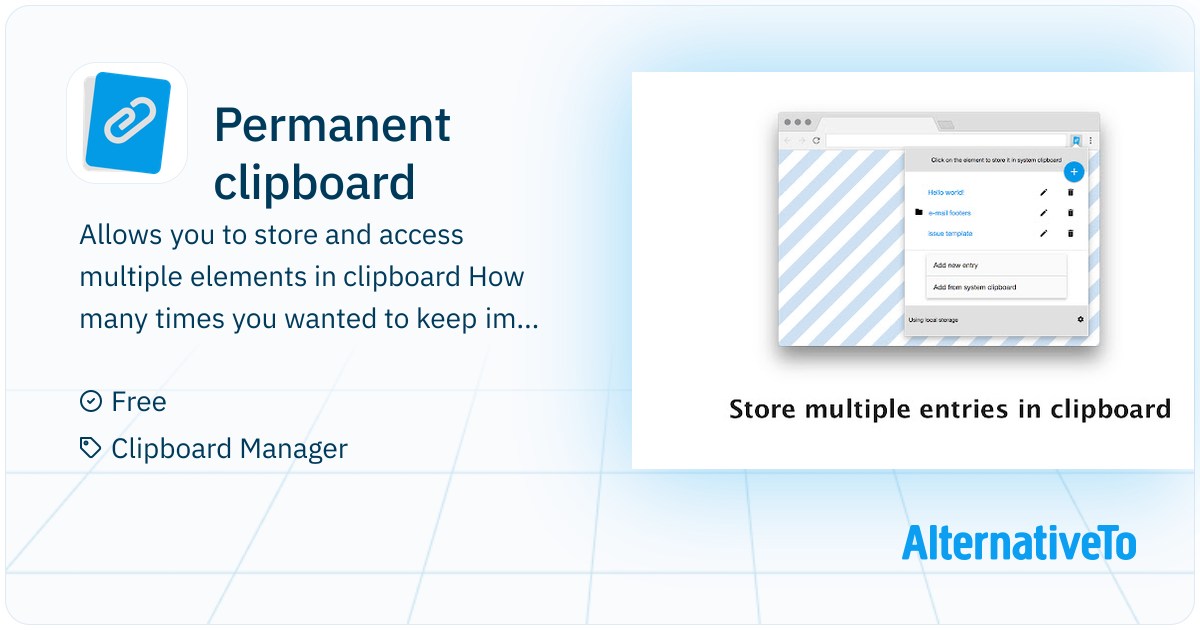 Permanent clipboard: Permanent Clipboard is Google Chrome browser ...