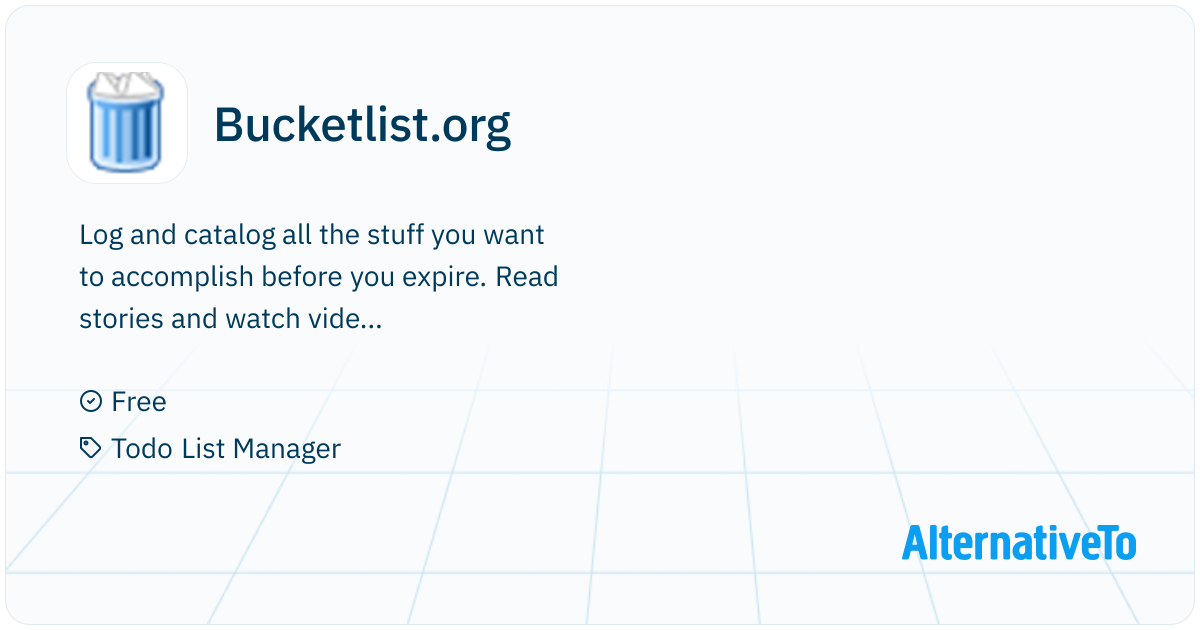 Bucketlist.org: Log and catalog all the stuff you want to | AlternativeTo