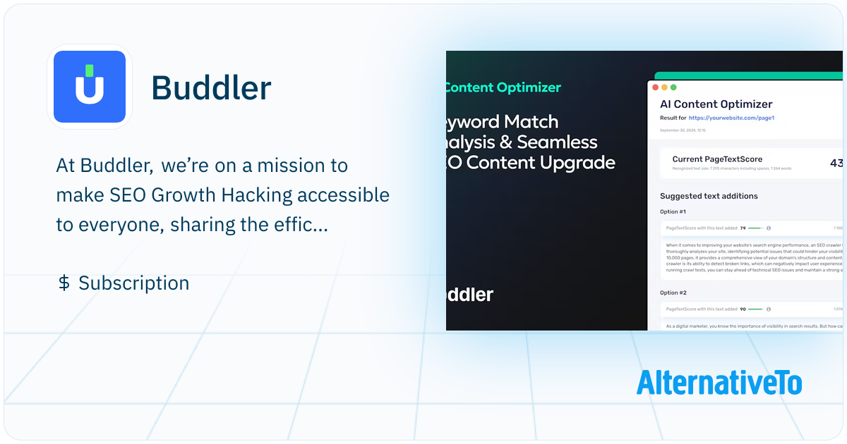Buddler: Expert tools for hassle-free discovery of SEO growth points ...