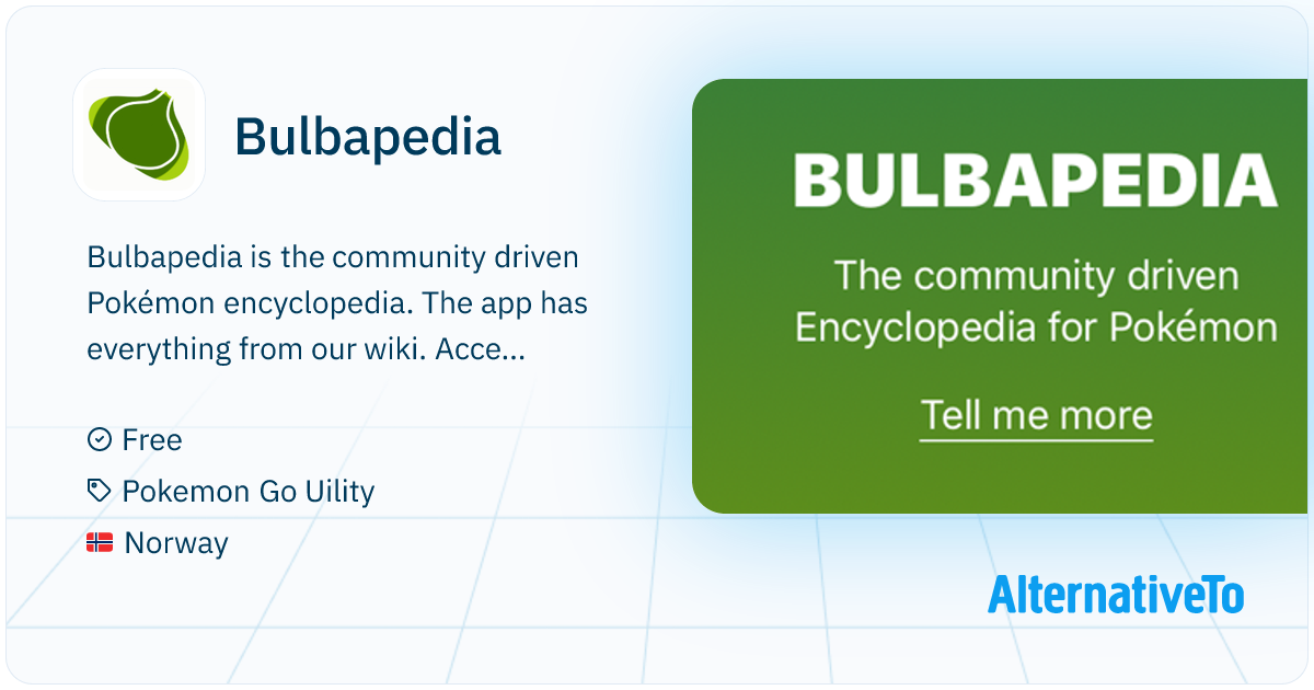 Bulbapedia: The community-drive Pokémon encyclopedia and pokédex ...