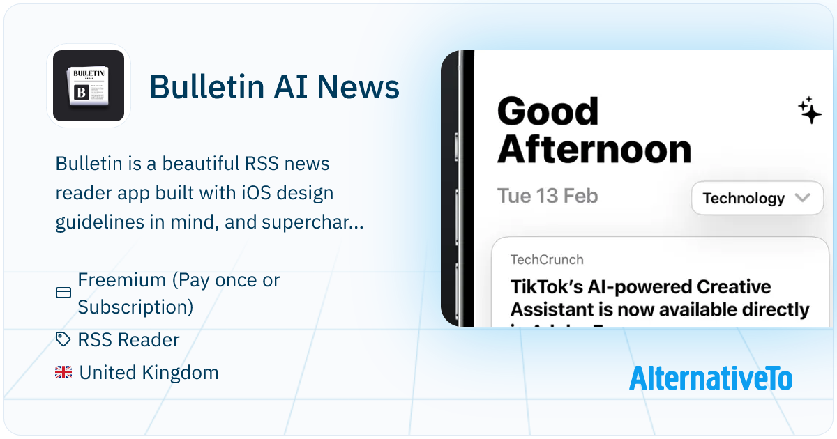 Bulletin AI News: Bulletin is a beautiful RSS news reader app built ...