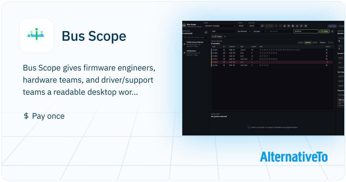Bus Scope: Inspect live USB traffic, decode device evidence, and save ...