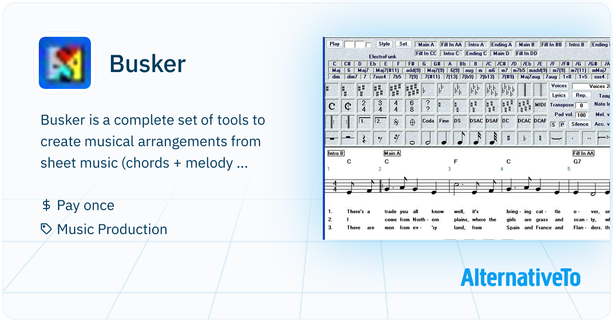 Busker: Score editor and player with auto accompaniment using Yamaha ...