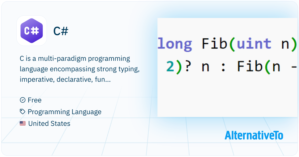 C#: Multi-paradigm programming language | AlternativeTo